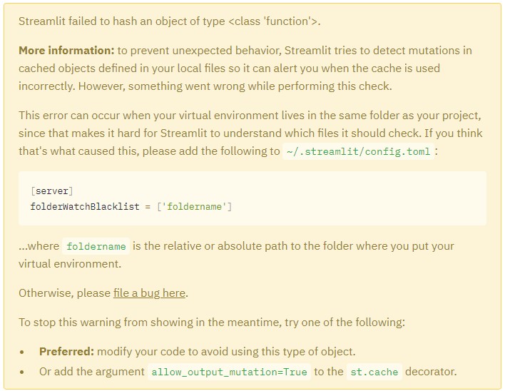 allow_output_mutation makes no difference · Issue #553 · streamlit/streamlit · GitHub