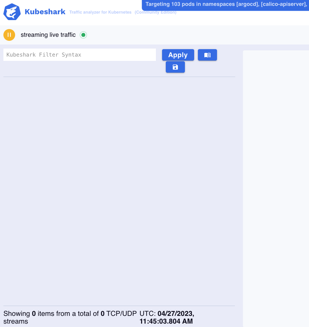 Packets not showing in the UI · Issue #1343 · kubeshark/kubeshark · GitHub