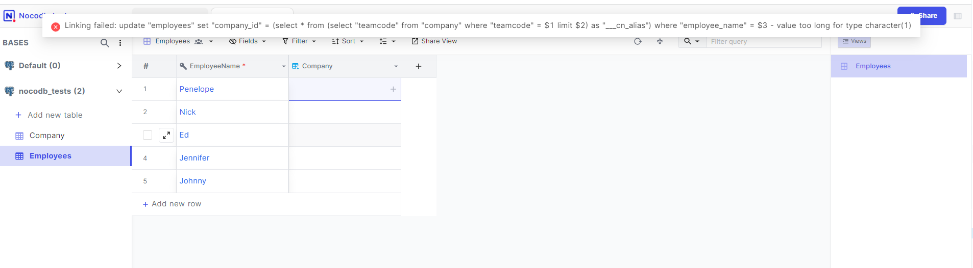 🐛 Bug: Link feature is not working · Issue #5451 · nocodb/nocodb · GitHub