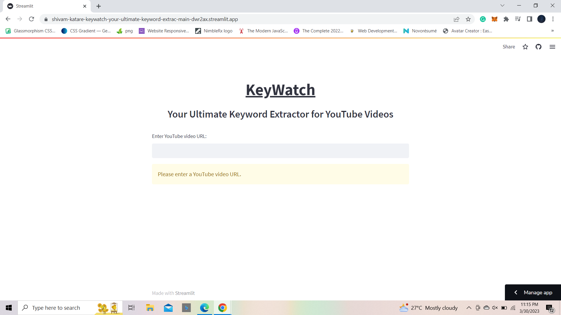 GitHub - Shivam-Katare/KeyWatch-Your-Ultimate-Keyword-Extractor-for-YouTube-Videos: KeyWatch is ...