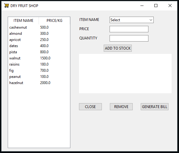 GitHub - ThePyWizard/Dry-Fruit-Offline-Billing-System: This is just a offline billing system ...