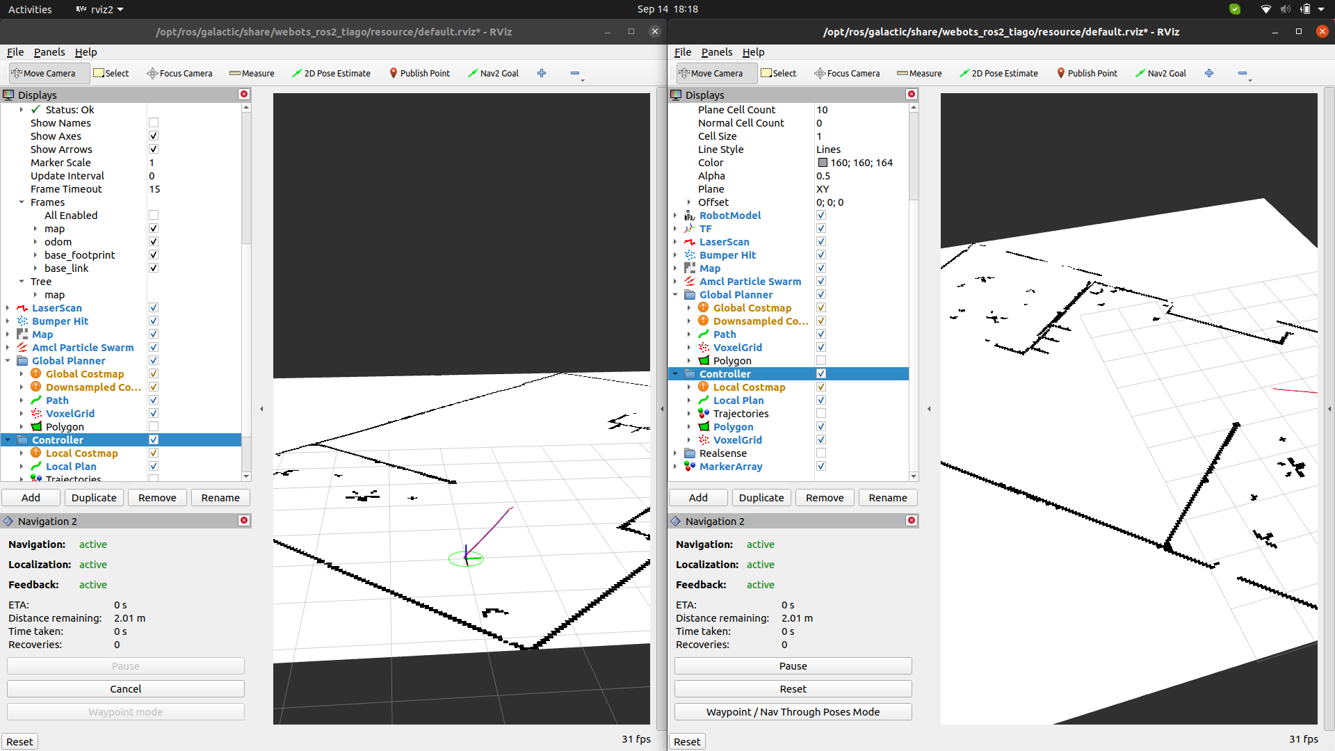 Diffdrive_controller and joint_statebroadcaster doesn't open also the map in rviz2 doesn't load ...