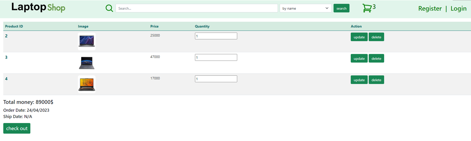 GitHub - DtPhat/LaptopManagement: A web-based java application using Servlets and JSP with MVC2 ...
