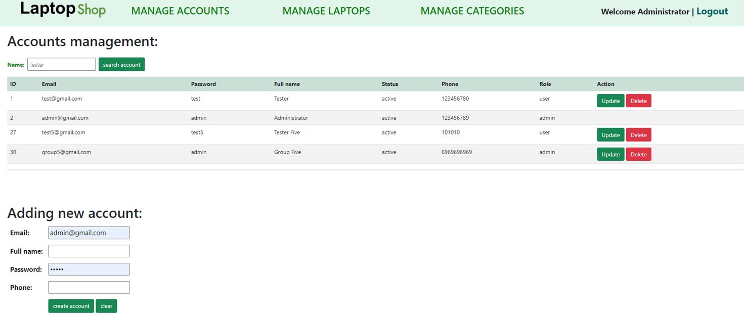 Github Dtphatlaptopmanagement A Web Based Java Application Using Servlets And Jsp With Mvc2