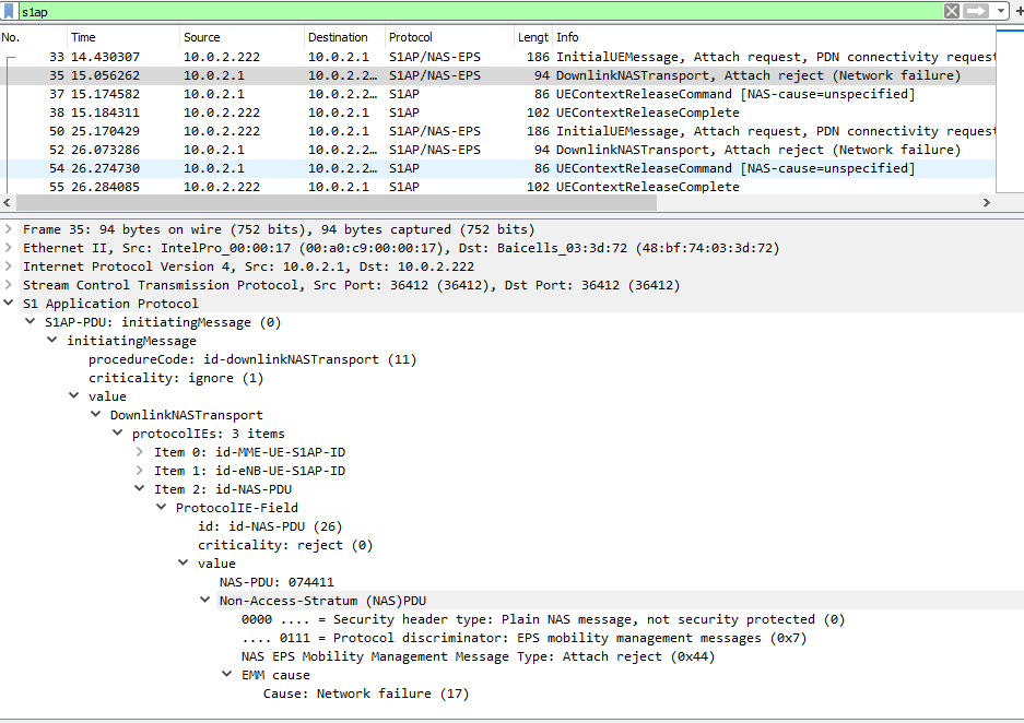 Attach Reject due to Network Failure Cause 17 · Issue #10001 · magma/magma · GitHub