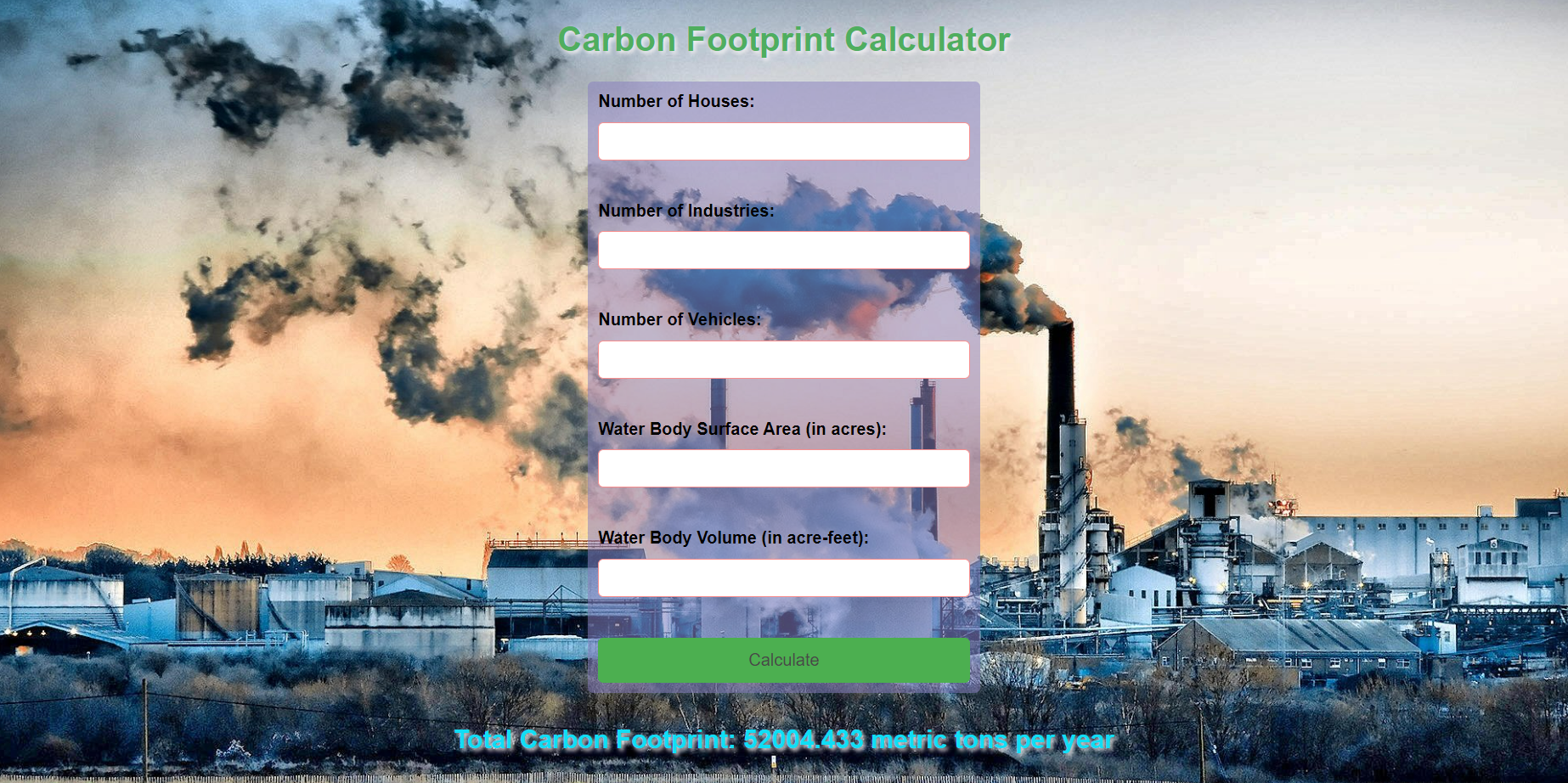 GitHub - viv1dhawan/Carbon_Calculator: This code provide carbon ...