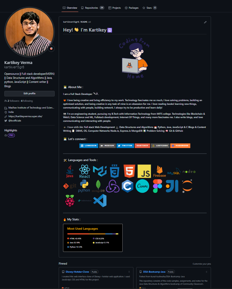 Kartikey Verma · Issue #1355 · EddieHubCommunity/awesome-github ... Kartikey Verma · Issue #1355 · EddieHubCommunity/awesome-github ...