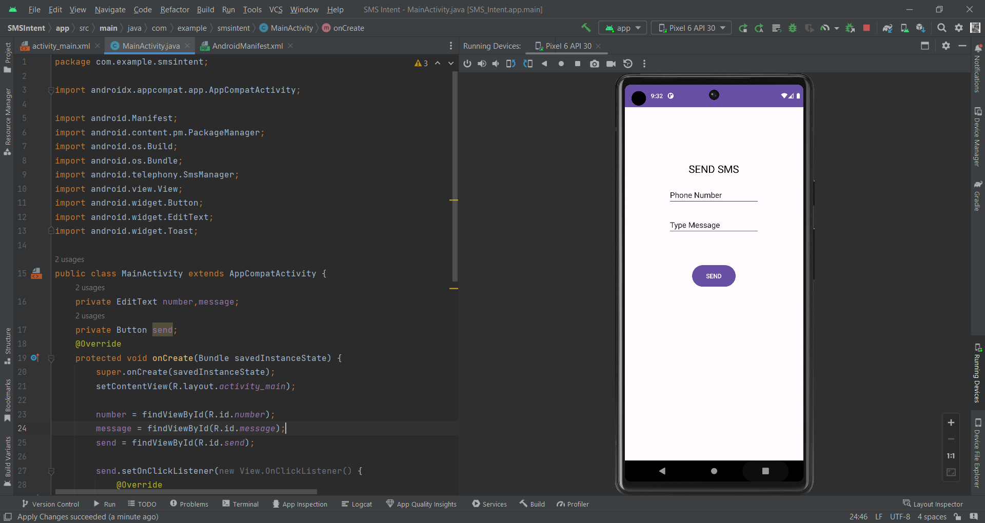 GitHub - Siddarthan999/MAD-EXP-6-Design-an-Android-Application-Send-SMS-using-Intent