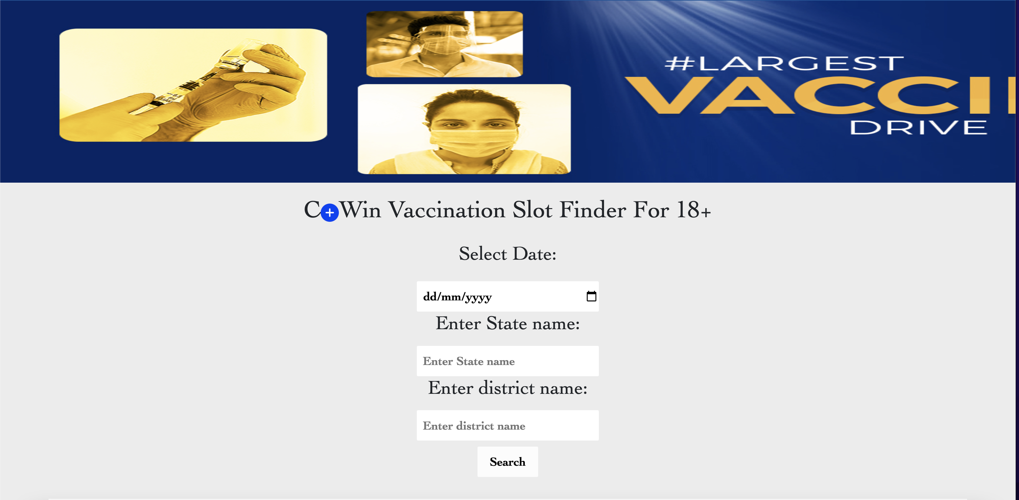 Restructuring the UI of CoWin Slot Notifier · Issue #961 · ZeroOctave/ZeroOctave-Javascript ...