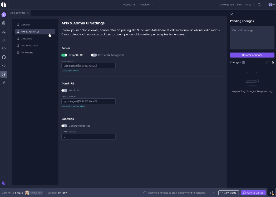 Selective code generation app settings · Issue #2780 · amplication/amplication · GitHub