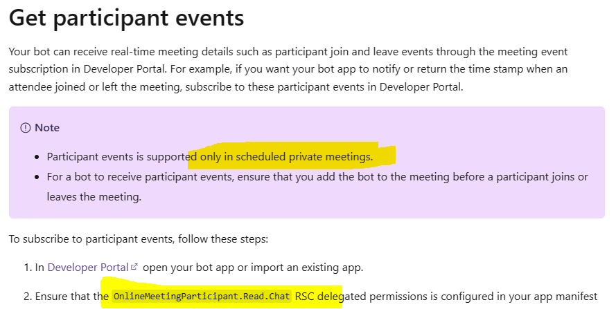 Get participant events - does not have support for channel meetings · Issue #9183 ...
