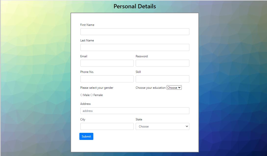GitHub - Badgujar-Amol/bootstrap-form: Created static form using bootstrap tags and images