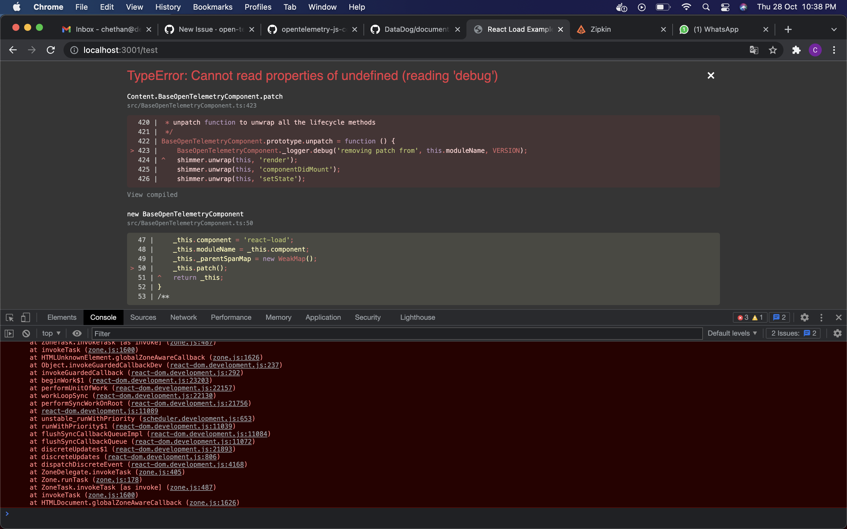 React Example Project Is Not Working · Issue 717 · Open Telemetryopentelemetry Js Contrib · Github