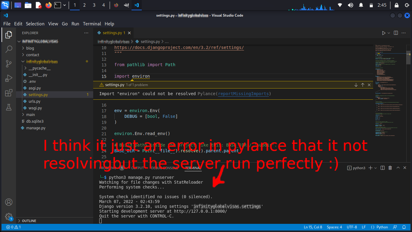Django Import Environ Could Not Be Resolved · Issue 370 · Joke2kdjango Environ · Github