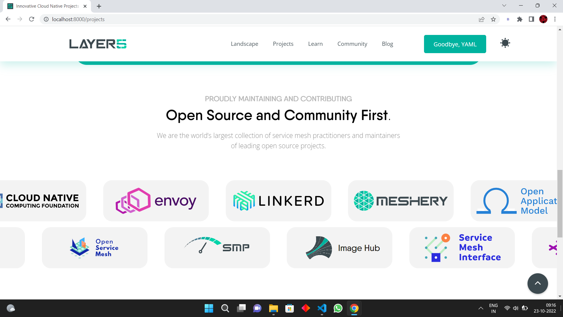 Projects Page: Most of the services are hidden after width is less than 550px. · Issue #3292 ...