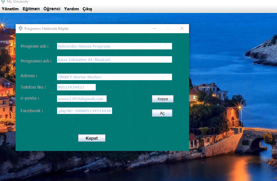 GitHub - an90ass/MyUniversity: A desktop application project for a university system, Adding and ...