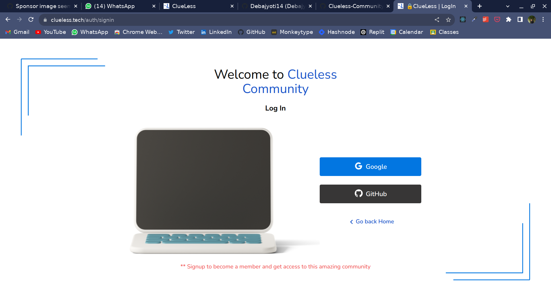 Enhance Login Screen UI · Issue #259 · Clueless-Community/clueless-official-website · GitHub