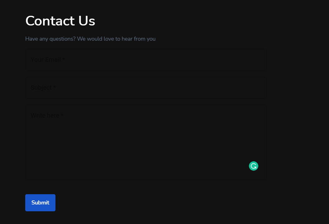 Fix contact us form for Dark Mode · Issue #314 · Clueless-Community/clueless-official-website ...