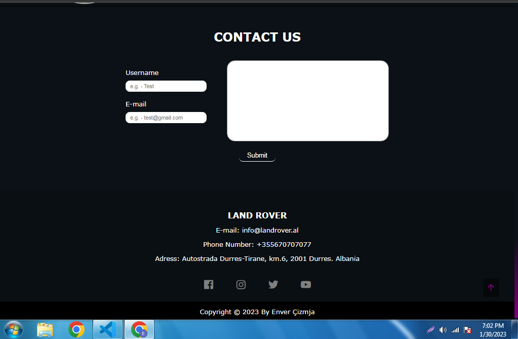 Github Veri001 Land Rover Website
