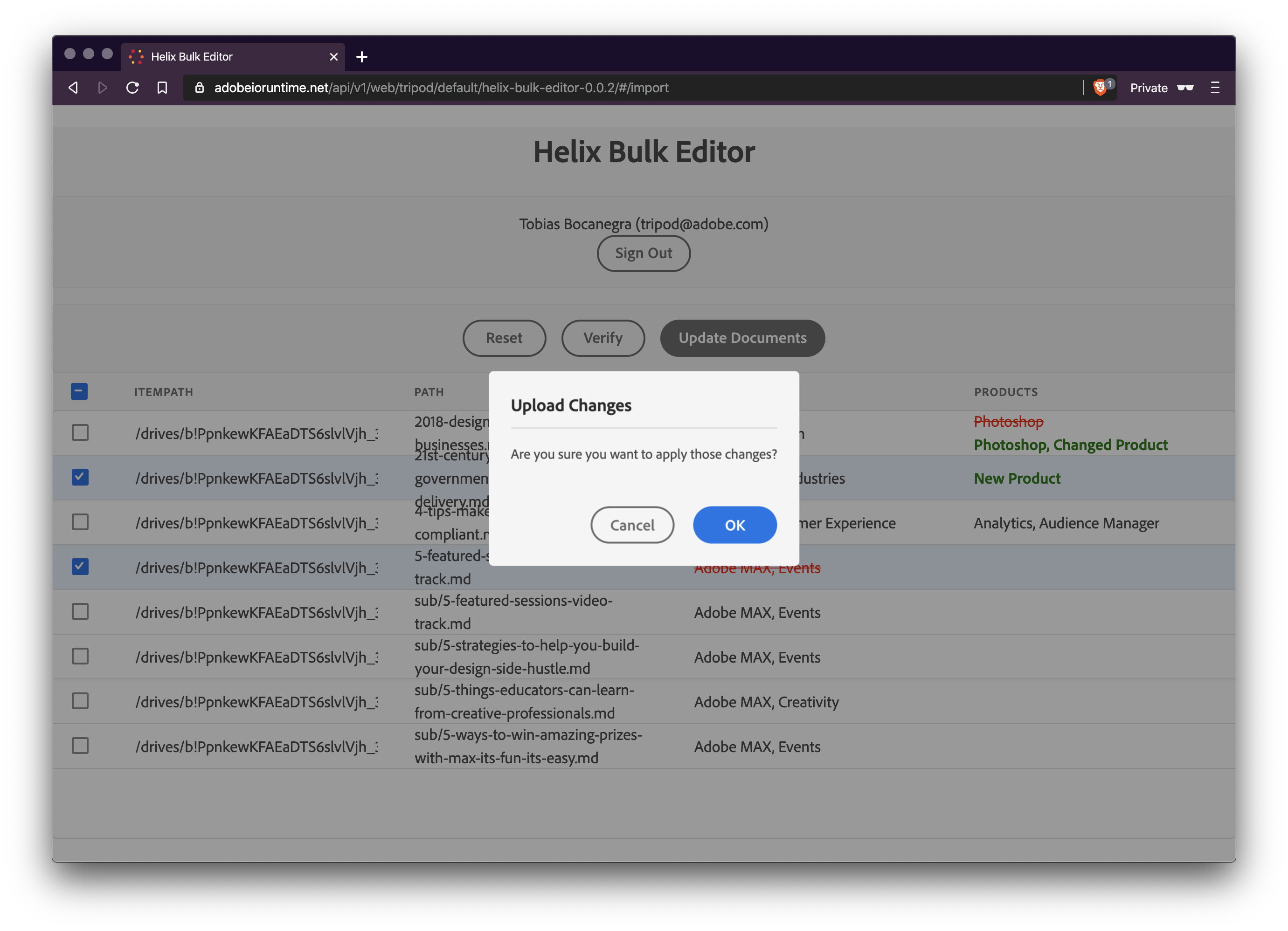Bulk Editor: Export and Import table · Issue #86 · adobe/theblog · GitHub
