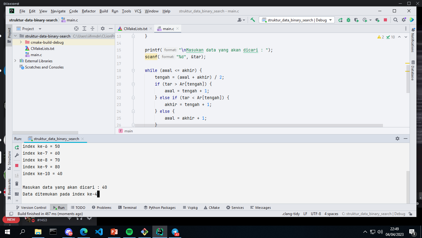 Github Arifnrrmdnstruktur Data Binary Search
