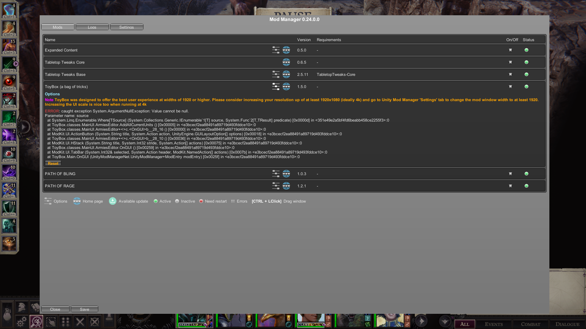 Crash with "Add All Units" via Army tab · Issue #894 · cabarius/ToyBox · GitHub