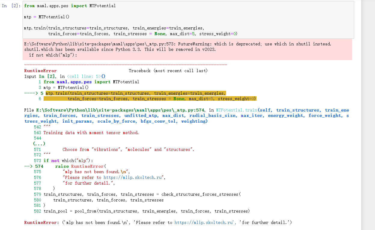 a Code running error (Example for MTP fitting) · Issue #505 ...