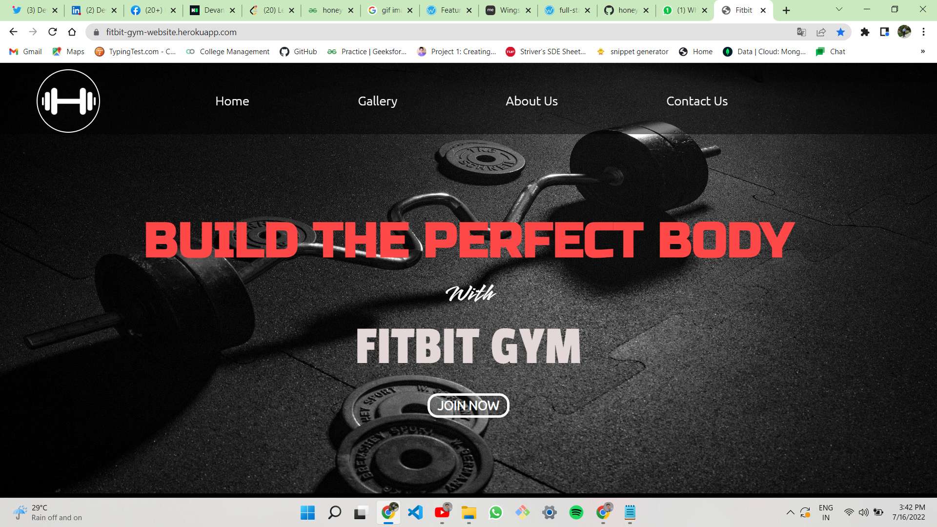 GitHub - honey2438/Fitbit-Gym-Website