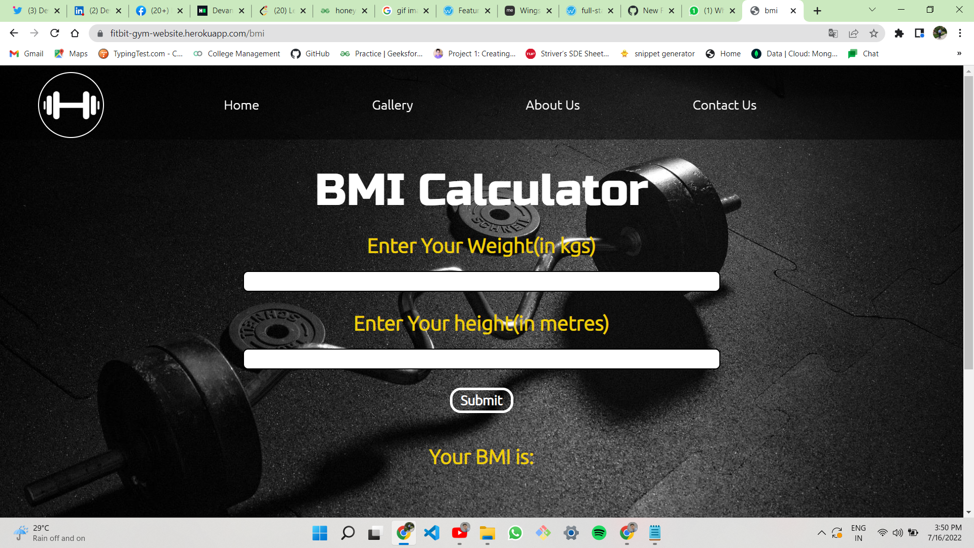 GitHub - honey2438/Fitbit-Gym-Website