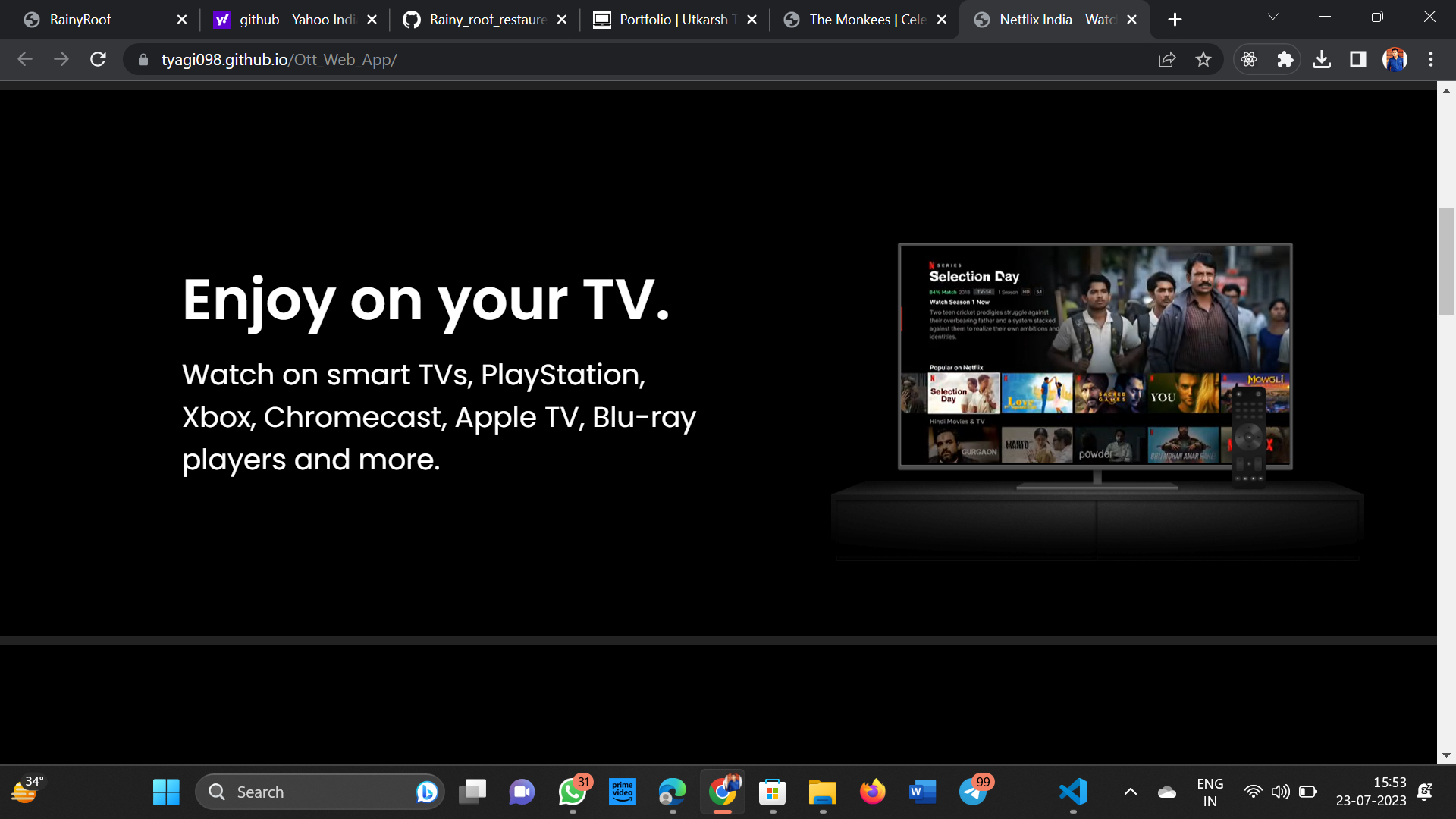 GitHub - Tyagi098/Ott_Web_App