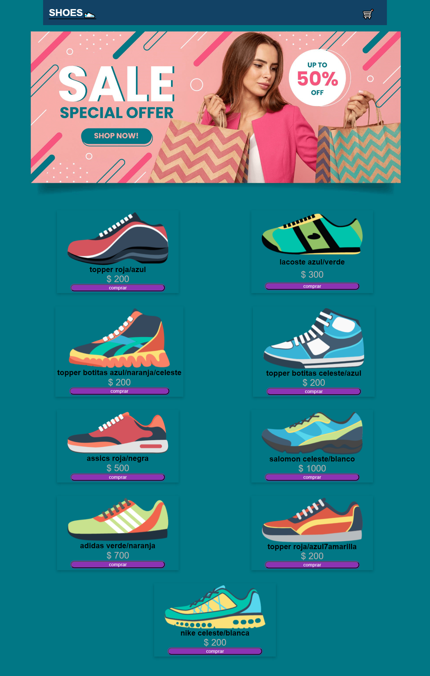 GitHub - perd2020/shoes-ecommerce: ecommerce simple con carrito