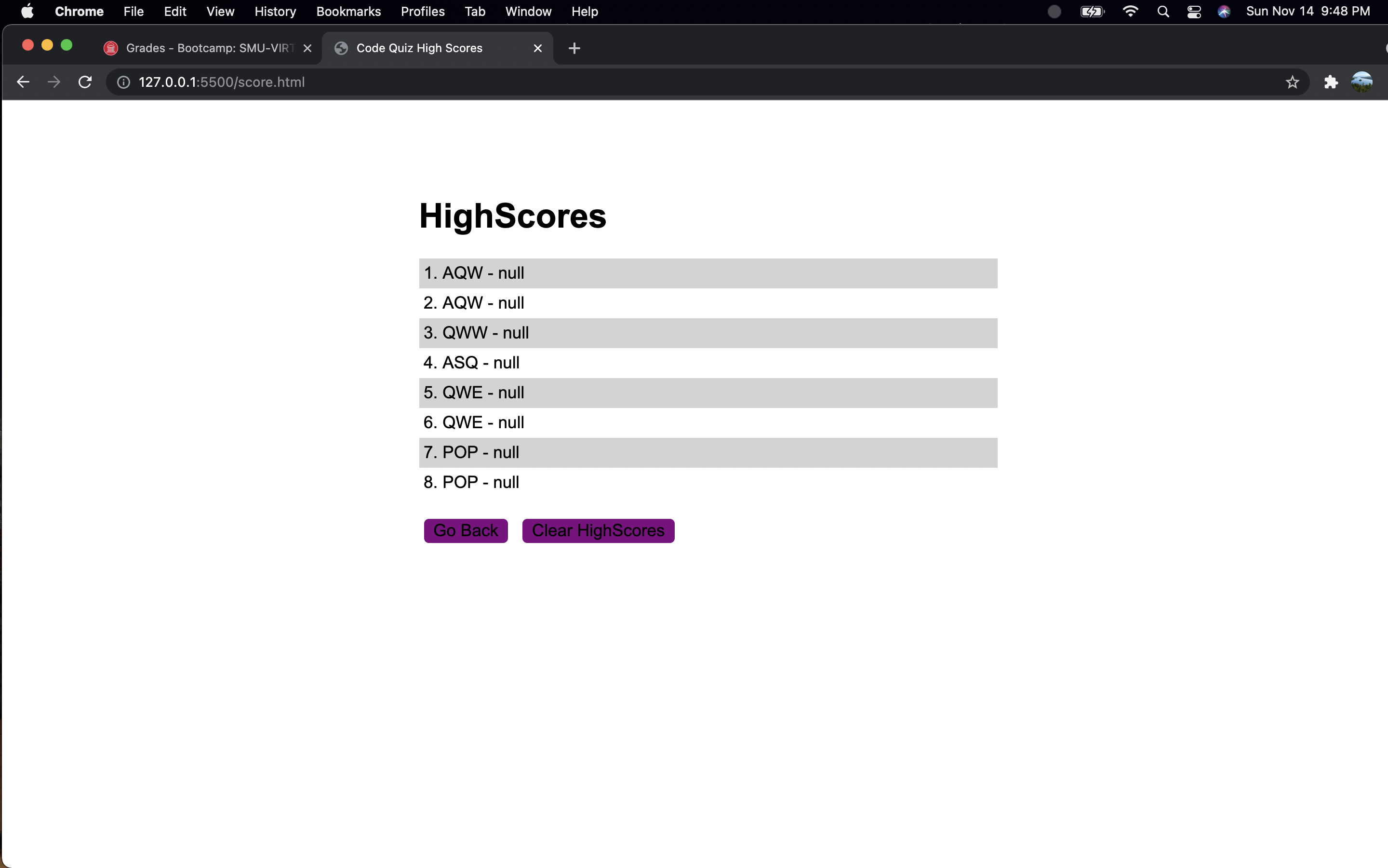 GitHub - cameronquicksall/code-quiz