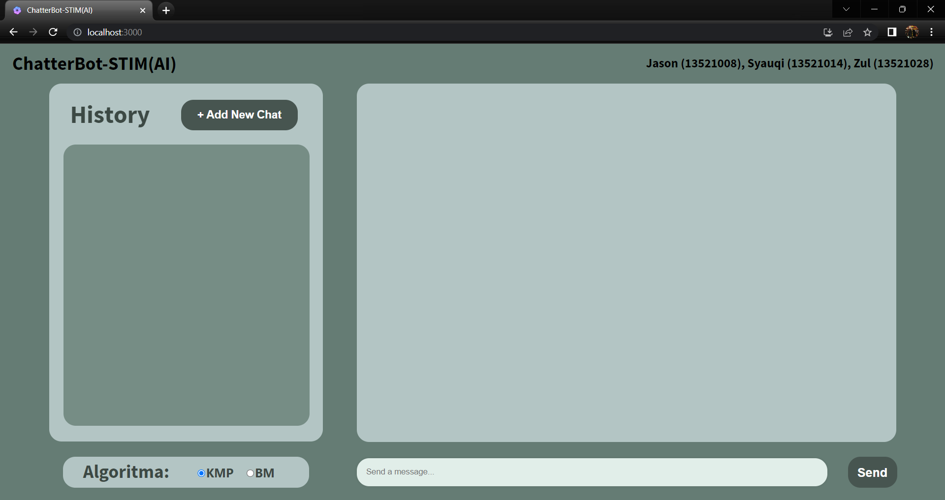GitHub - jasonrivalino/Tubes3_ChatterBot-STIMAI: Tugas Besar 3: Penerapan String Matching dan ...