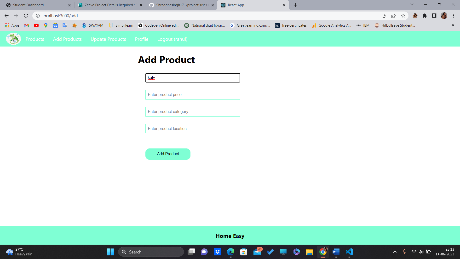 GitHub - Shraddhasingh171/project: uses nodejs, mongodb for backend and postman API for data ...
