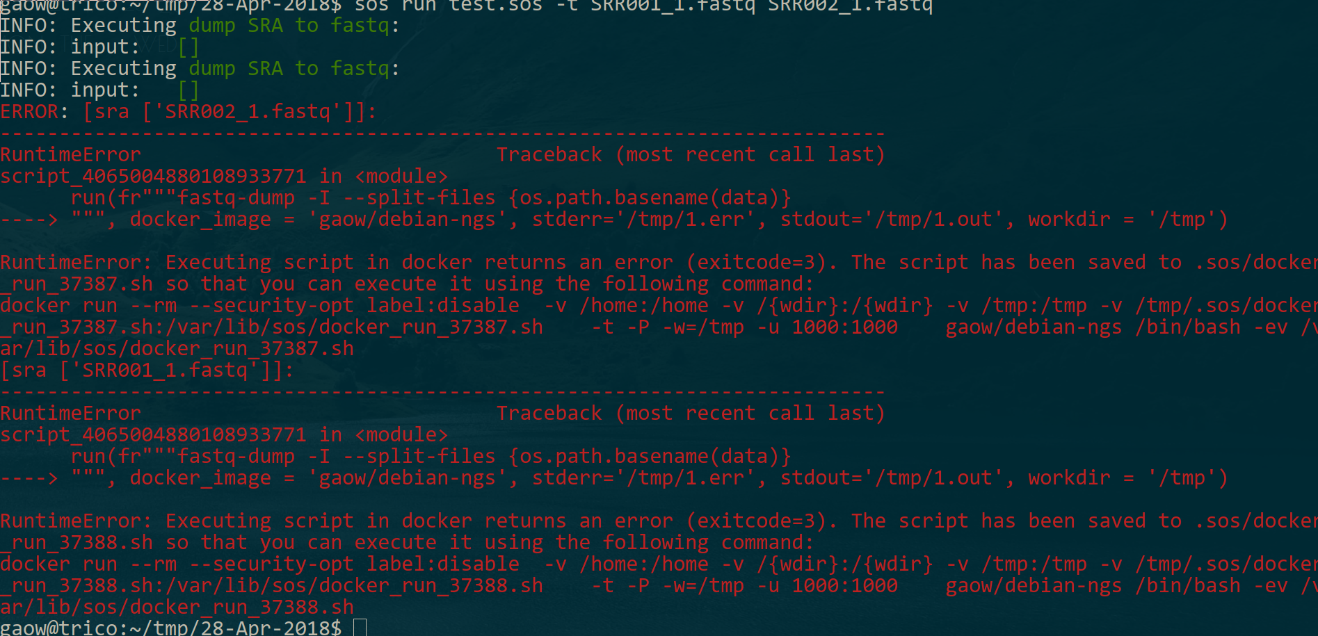 SoS error message improvements · Issue #954 · vatlab/sos · GitHub
