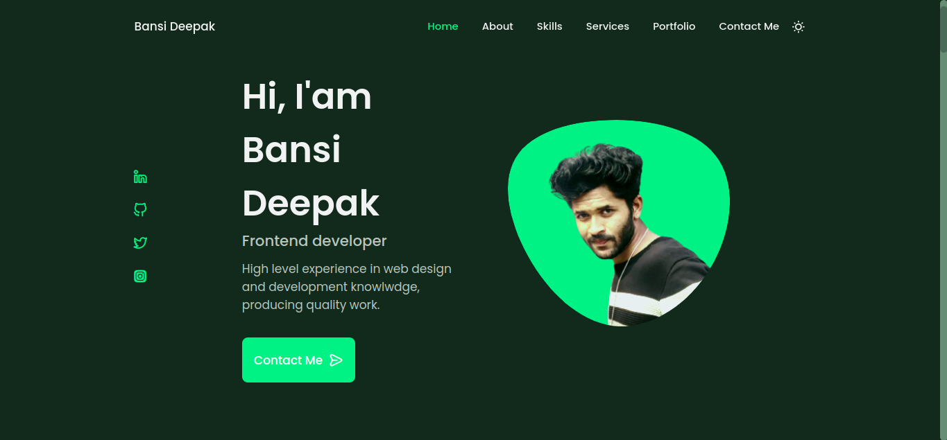 Github Bansideepakportfolio Website Responsive Portfolio Website Using Html Css And Javascript