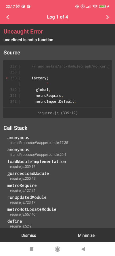 Issues with a custom frameProcessor - undefined is not a function, js engine: hermes · Issue ...