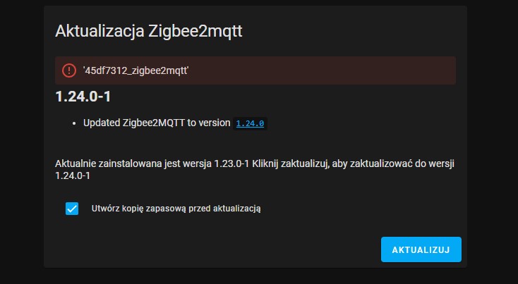 error when want update: '45df7312_zigbee2mqtt' · Issue #11666 · Koenkk/zigbee2mqtt · GitHub