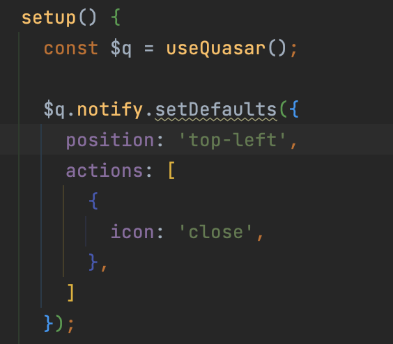Notify actions not overwrite defined default ones · quasarframework quasar · Discussion #14451 ...