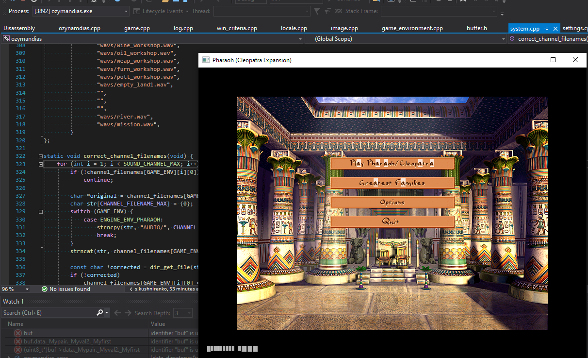 Add Ozymandias, Pharaoh + Cleopatra OSS implementation · Issue #2218 · opengaming/osgameclones ...