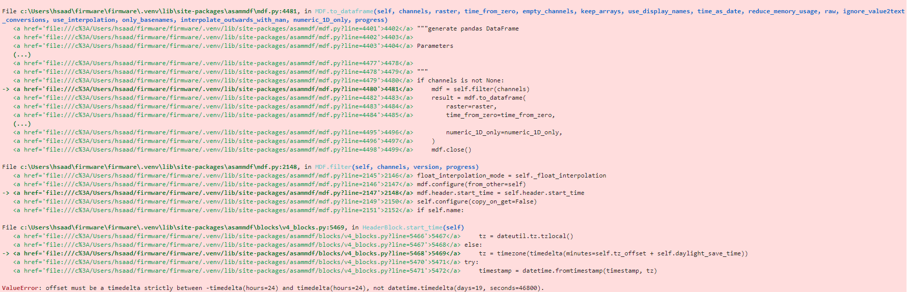 Timedelta ValueError in offset, particularly in large mf4 file · Issue #836 · danielhrisca ...