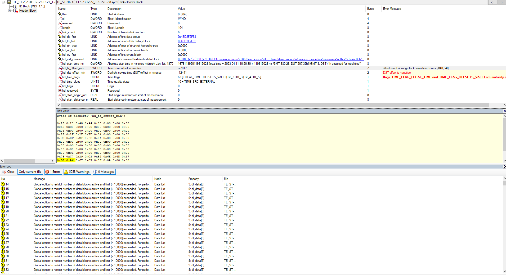 Timedelta ValueError in offset, particularly in large mf4 file · Issue #836 · danielhrisca ...
