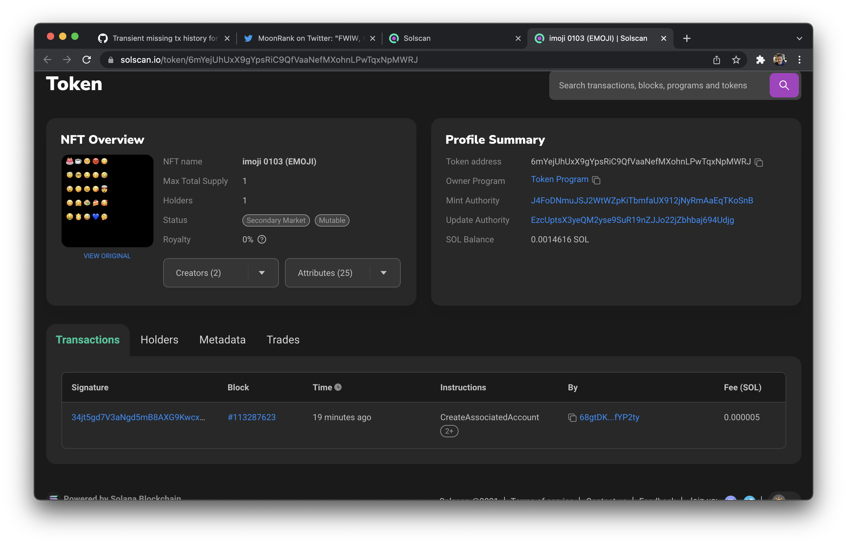Transient missing tx history for accounts · Issue #22110 · solana-labs/solana · GitHub