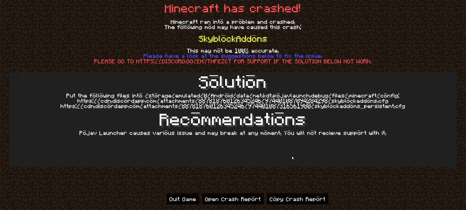 [BUG] Core mods are present error · Issue #3663 · PojavLauncherTeam/PojavLauncher · GitHub