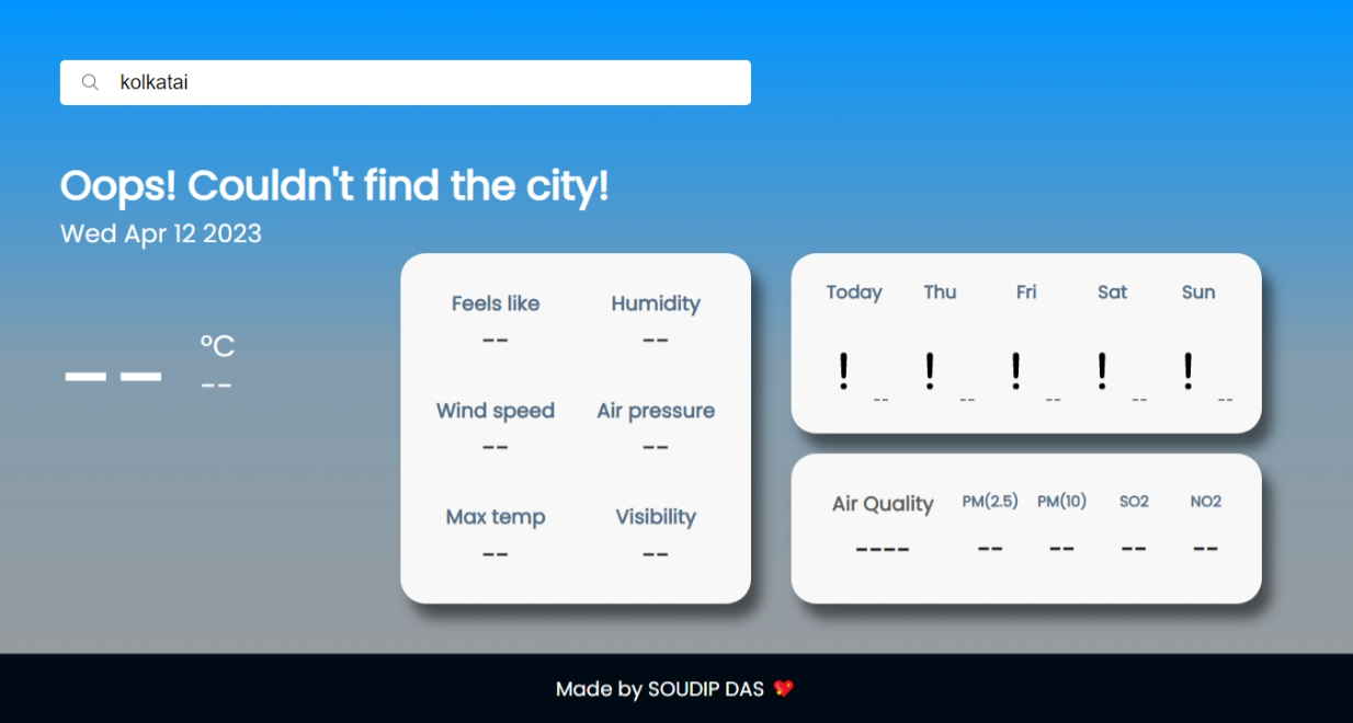 GitHub - front-runner-sd/Weather-Application: It is a responsive ...