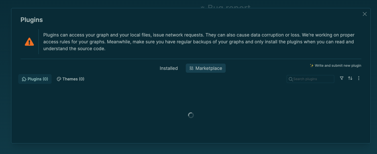 Not Able To Get The List Of Plugins From The Marketplace The Screen Just Stays Empty With The 