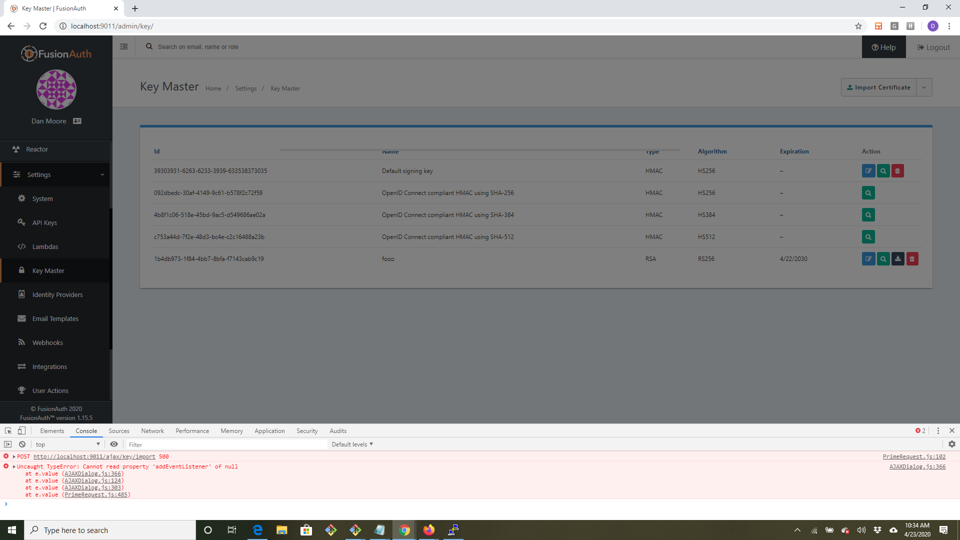 Unable To Upload Certificate With Small Number Of Key Bits · Issue 578 · Fusionauthfusionauth