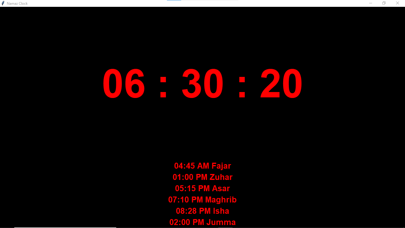 GitHub - subhankhan72007/Digital-Namaz-Clock: namaz using by tkinter ...