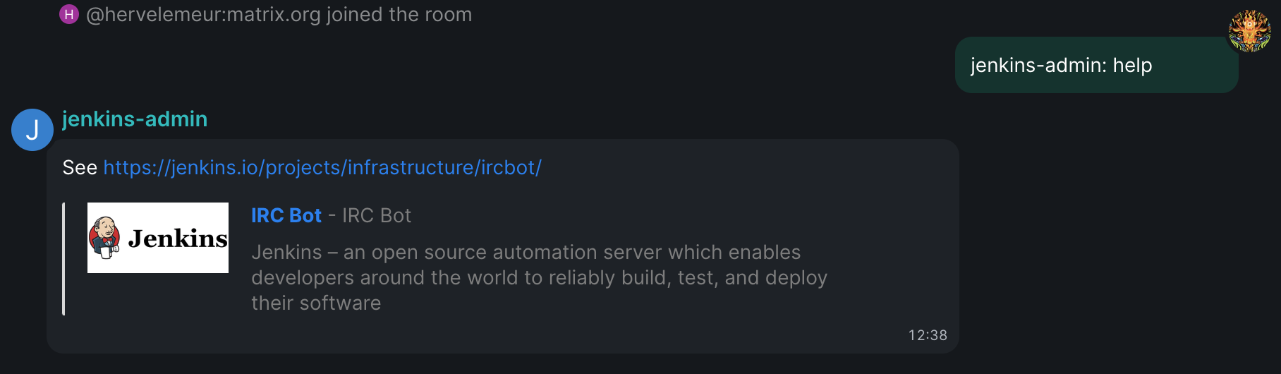 IRC bot jenkins-admin is offline · Issue #3354 · jenkins-infra/helpdesk · GitHub