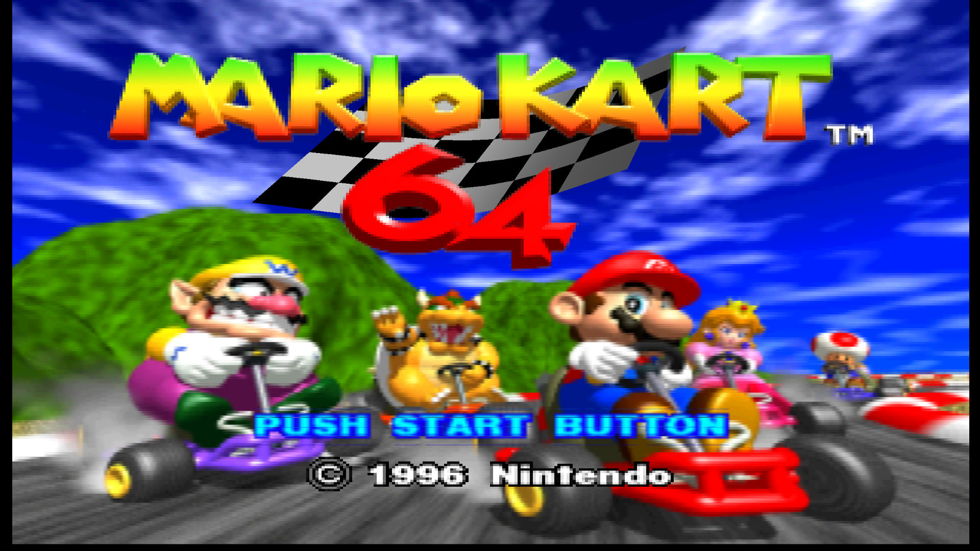 Mario Kart 64 - More lines in menu & character selection screen ...